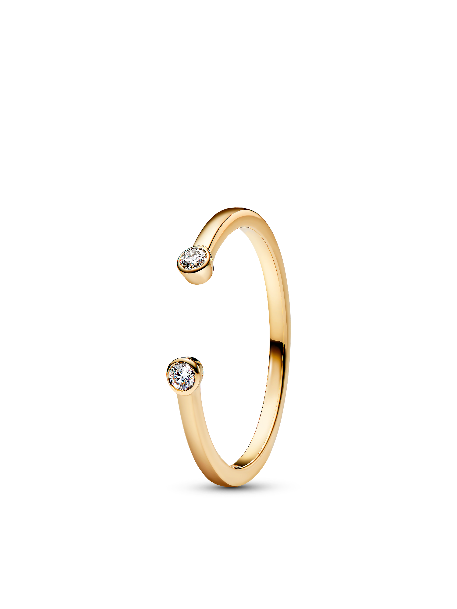 Pandora Era Bezel Lab-Grown Diamond Open Ring | Gold | Pandora AU